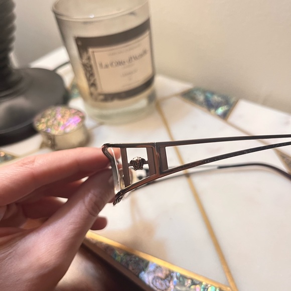 Versace | Accessories | Vintage Versace Mauve Semi Rimless Eyeglass ...